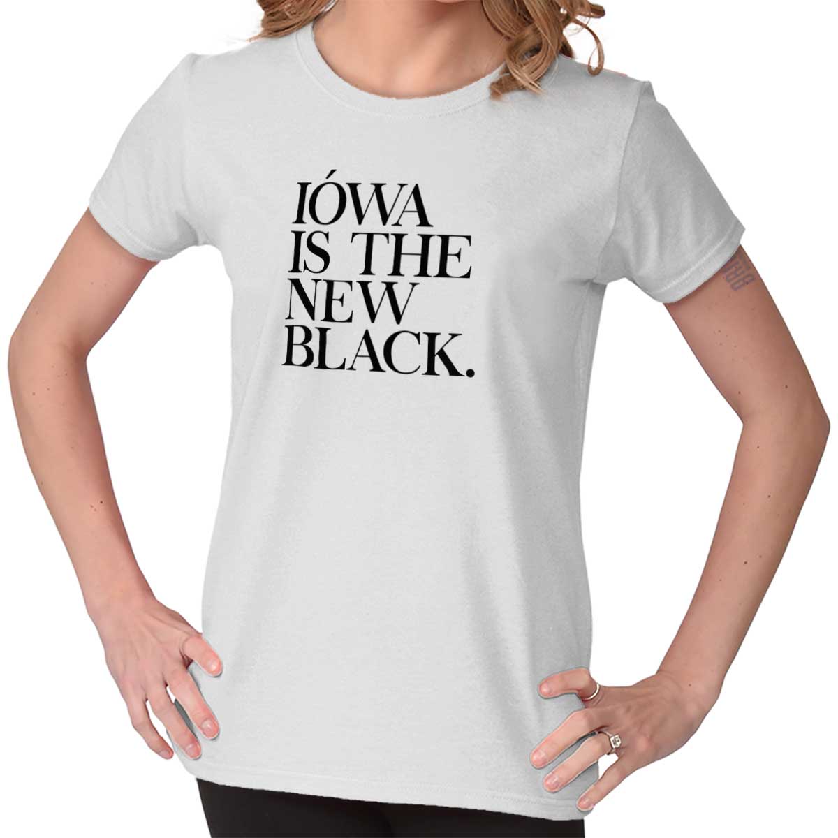 Hometown/State/Iowa Heavy Cotton Ladies T-Shirt | Iowa Is The New Black ...