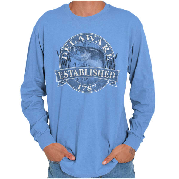 Delaware Ultra Cotton Long Sleeve T-Shirt | The First State Established ...
