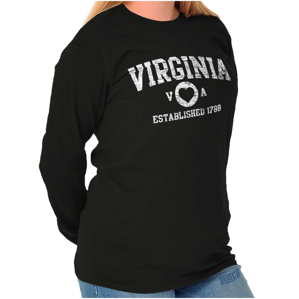 Hometown/State/Virginia Heavy Cotton Long Sleeve T-Shirt | – Brisco USA